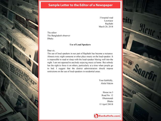 writing letter to a newspaper editor.pptx