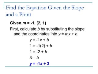 Writing linear equations | PPT