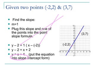 Writing linear equations | PPT