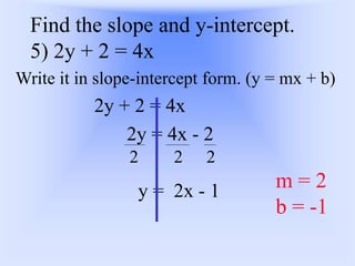 Writing linear equations KG Math Middle School | PPT