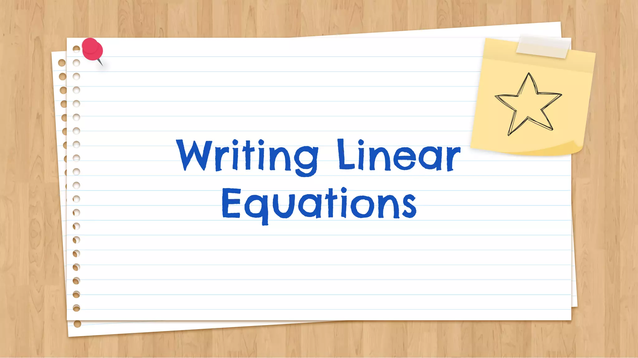 Writing Linear Equations | PDF