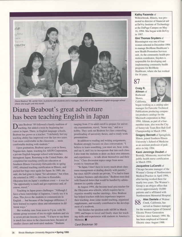 Writing Sample: Alumni Magazine Profile | PDF