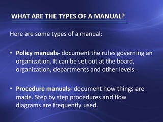 Writing manuals & procedures 2 | PPT