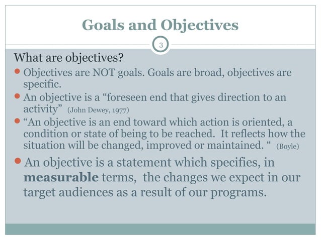Writing measurable objectives | PPT
