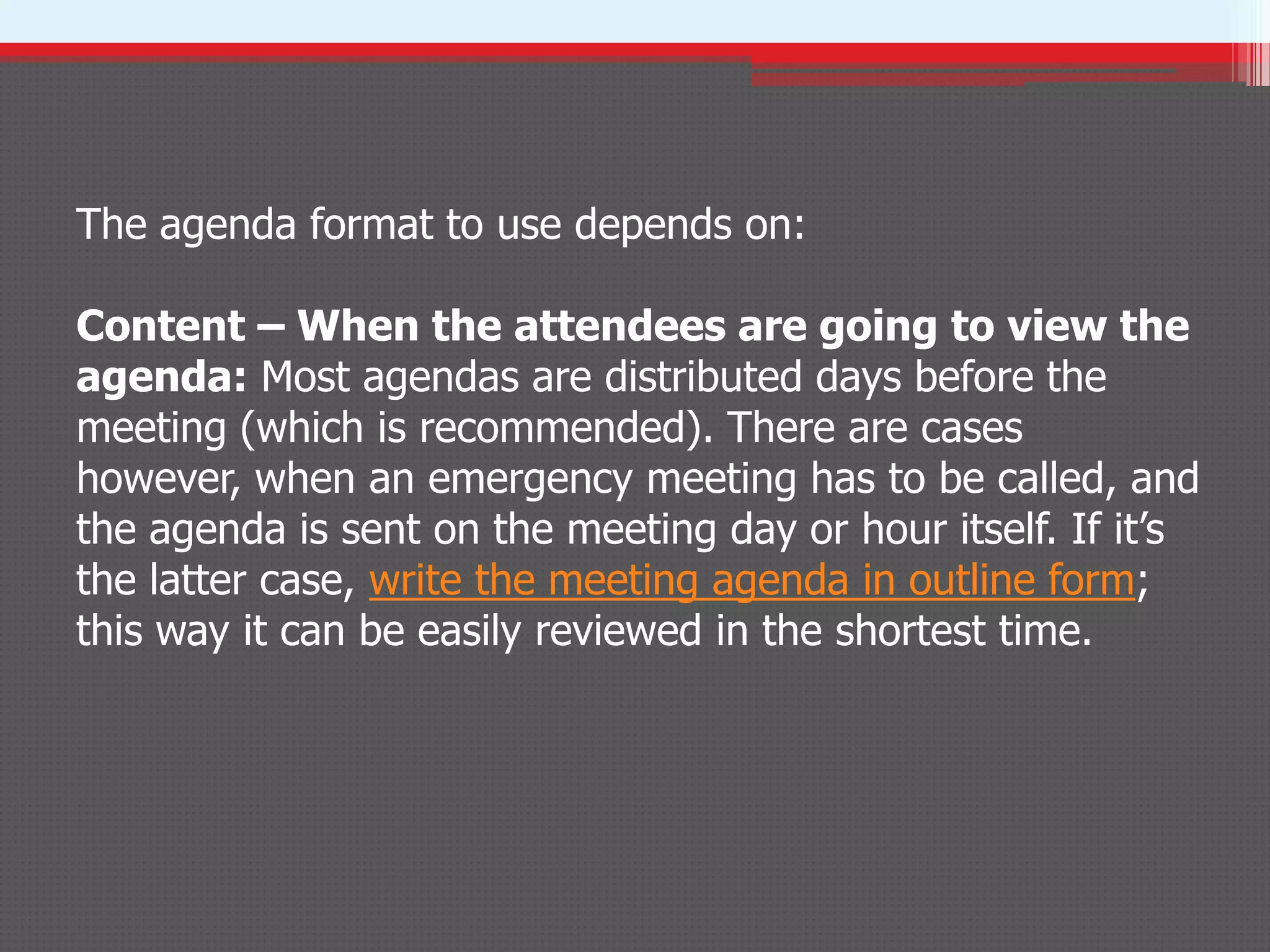 Writing Meeting Agendas - Business Writing Skills Training Courses | PPTX