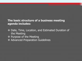 Writing Meeting Agendas - Business Writing Skills Training Courses | PPTX