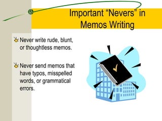 Writing memo continuation | PPT