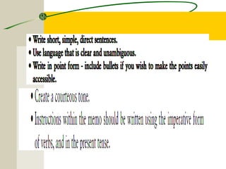 Writing memo continuation | PPT