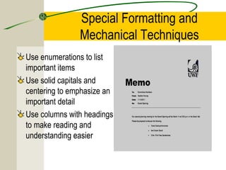 Writing memo continuation | PPT