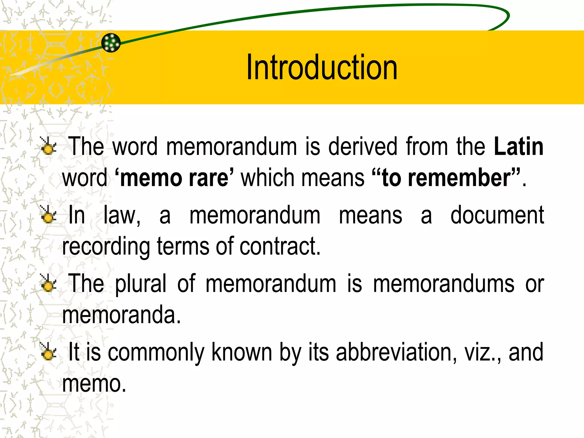 Writing memorandum | PPTX