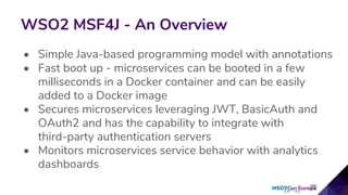 [WSO2Con EU 2017] Writing Microservices Using MSF4J | PPT