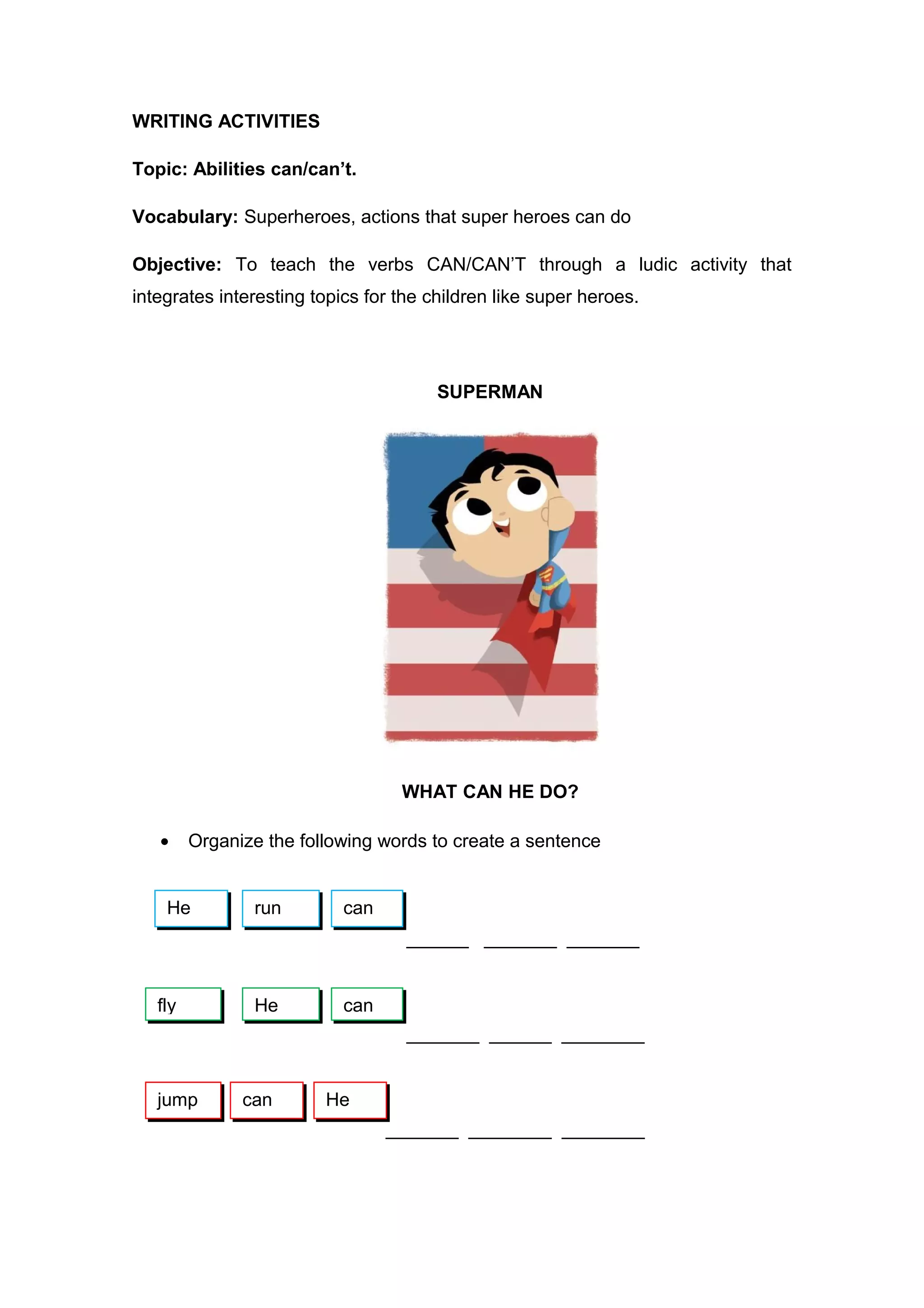 Writing mix activities | DOC