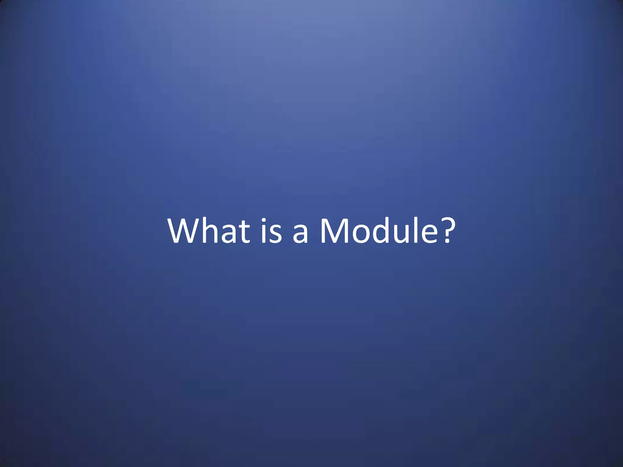 Writing Modular Java Script Ppt