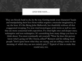 Writing monologues | PPTX