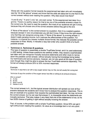 How to Write Effective Multiple Choice Learning Assessments | PDF