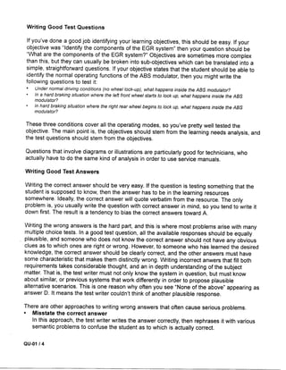 How to Write Effective Multiple Choice Learning Assessments | PDF