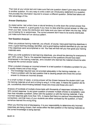 How to Write Effective Multiple Choice Learning Assessments | PDF