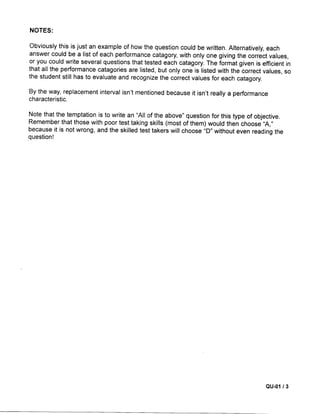 How to Write Effective Multiple Choice Learning Assessments | PDF