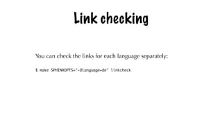 Writing multi-language documentation using Sphinx | PPT