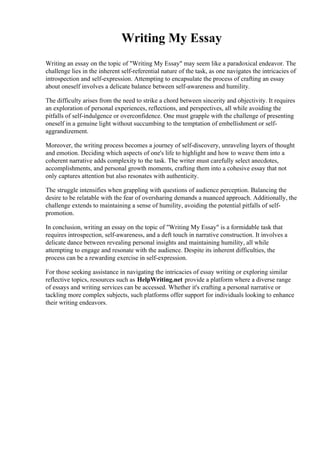 Writing My Essay.pdf
