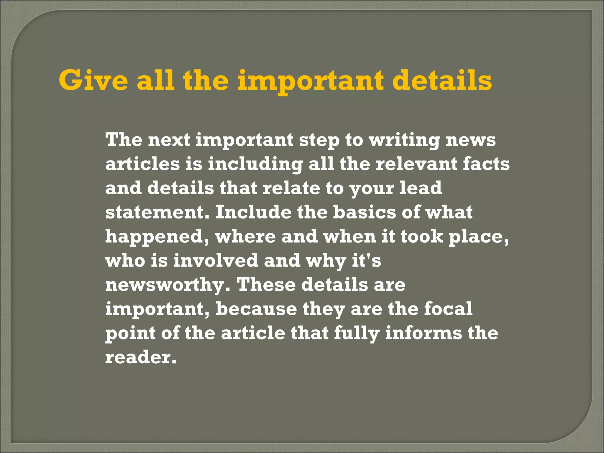 ENGLISH JOURNALISM - MATERI : Writing News Articles | PPT