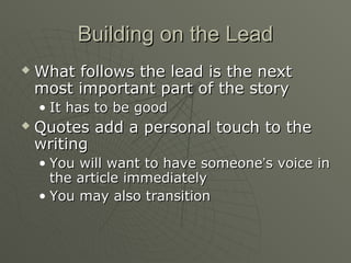 Writing news stories | PPT