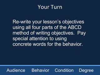 Writing Objectives | PPT