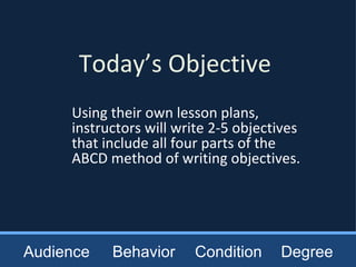Writing Objectives | PPT