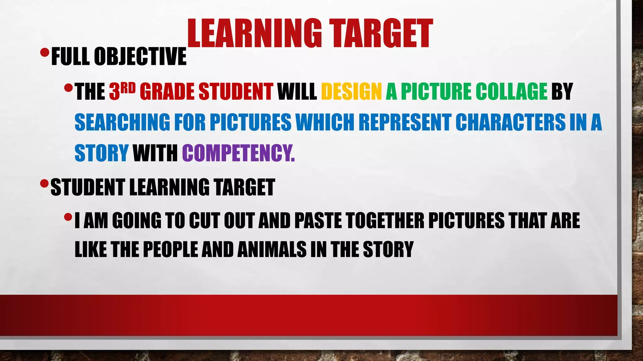 Writing objectives and learning targets | PPTX