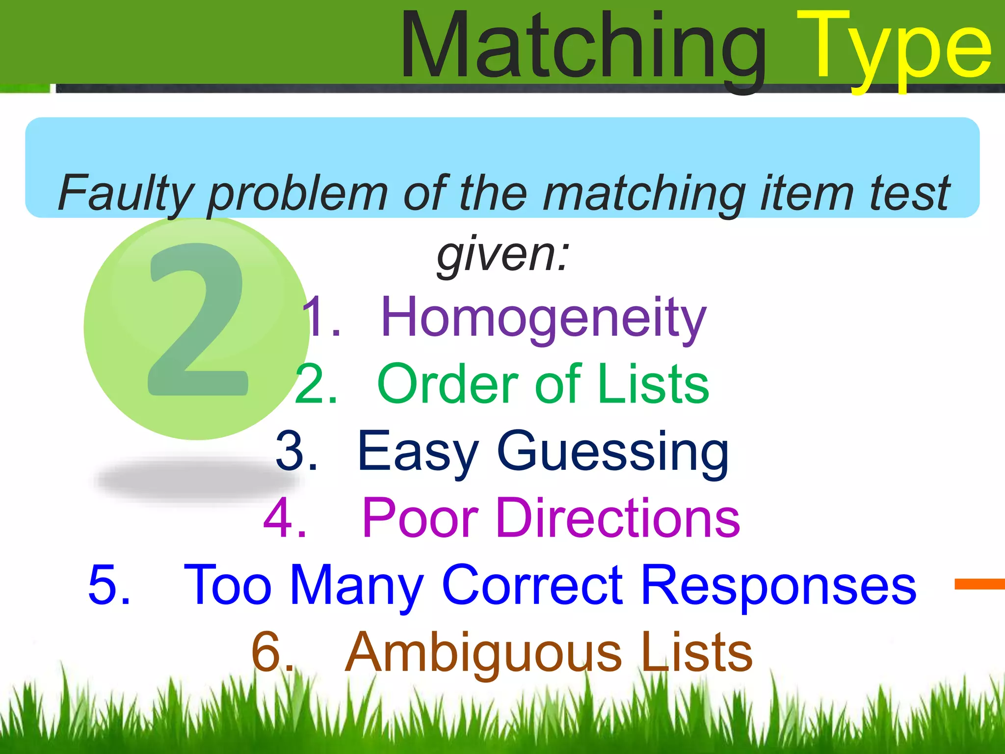 Writing objective test items | PPTX