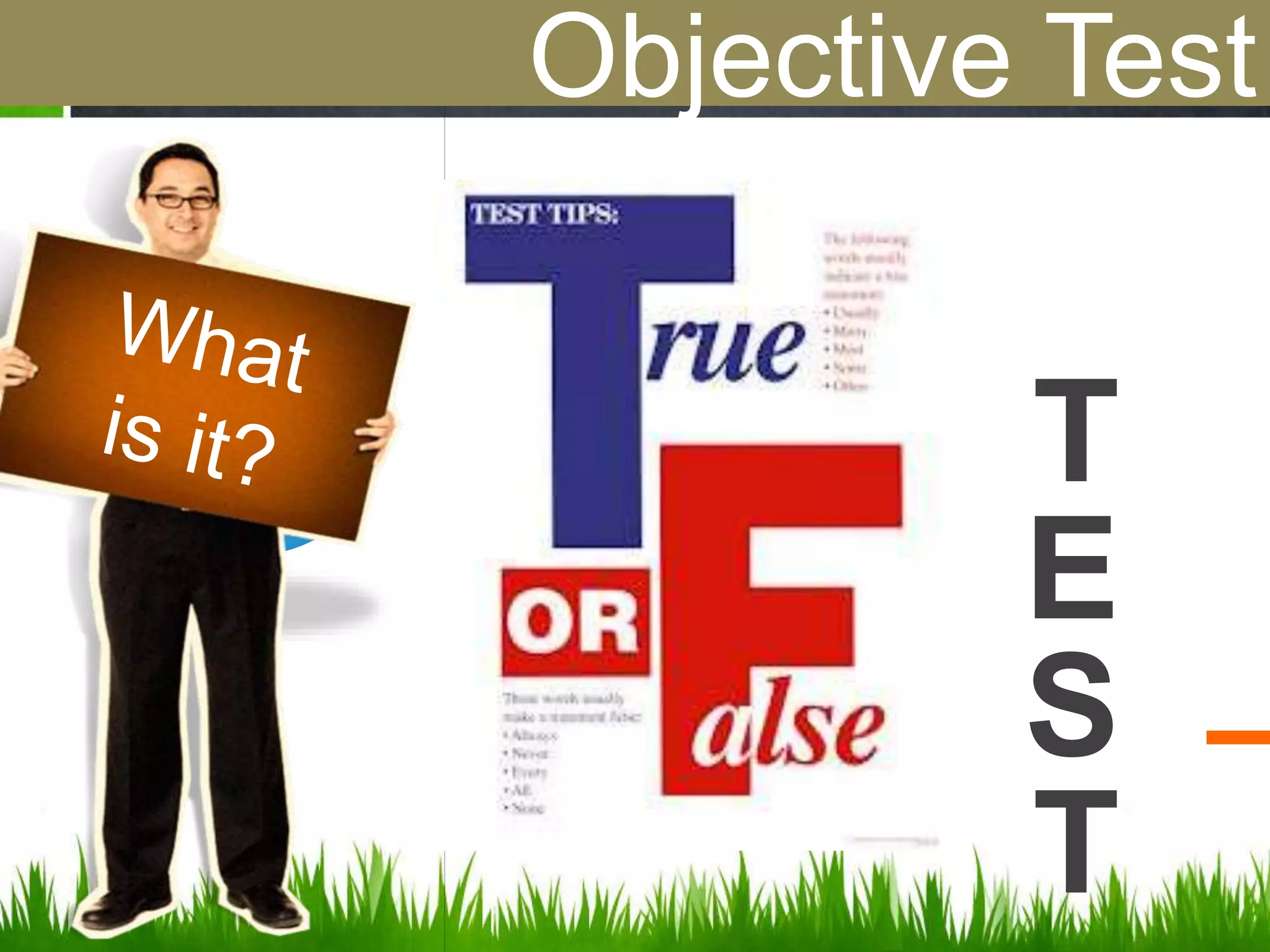 Writing objective test items | PPTX