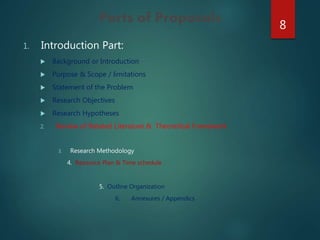 Writing of research proposal | PPTX