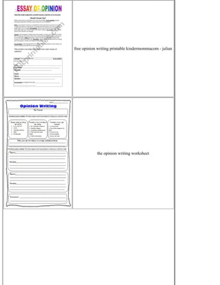 Writing Opinion Essay | PDF
