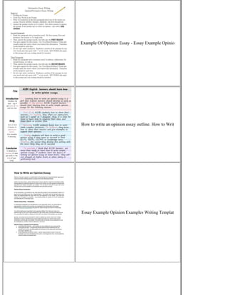 Writing Opinion Essay | PDF