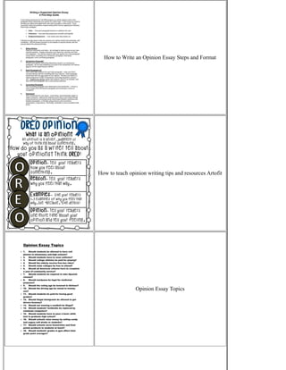 Writing Opinion Essay | PDF