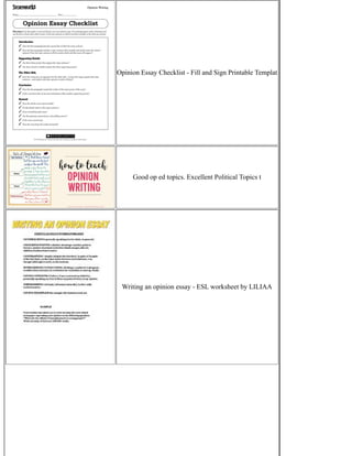 Writing Opinion Essay | PDF