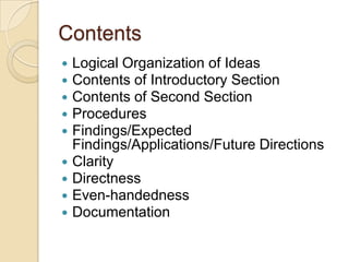 Writing outline for social science audiences | PPT