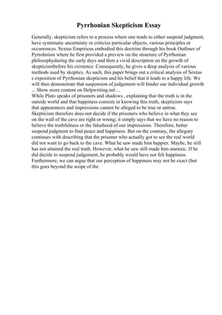 Writing Outlines For Essays | PDF