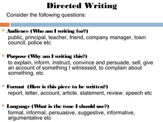 GCE O LEVEL Writing Paper | PPT