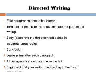 GCE O LEVEL Writing Paper | PPT