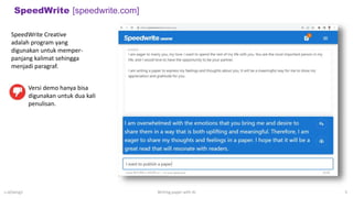 Writing Paper with AI oleh pak wing wicaksonopptx | PPT