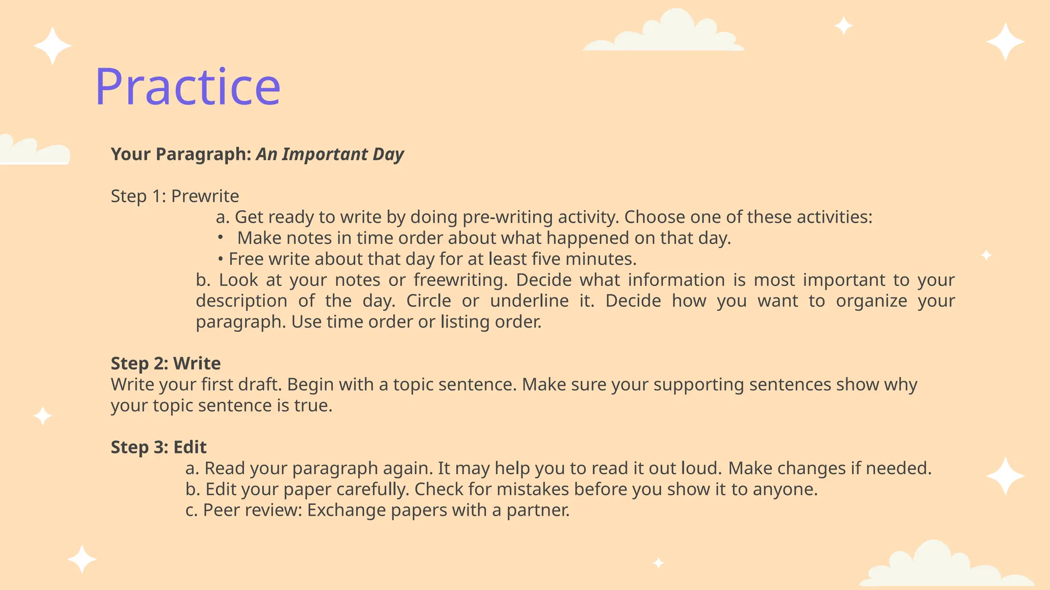 Writing Skill. How to write a paragraph. | PPT