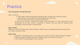 Writing Skill. How to write a paragraph. | PPT