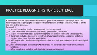WRITING PARAGRAPH in English, topic sentence, supporting sentence | PPTX