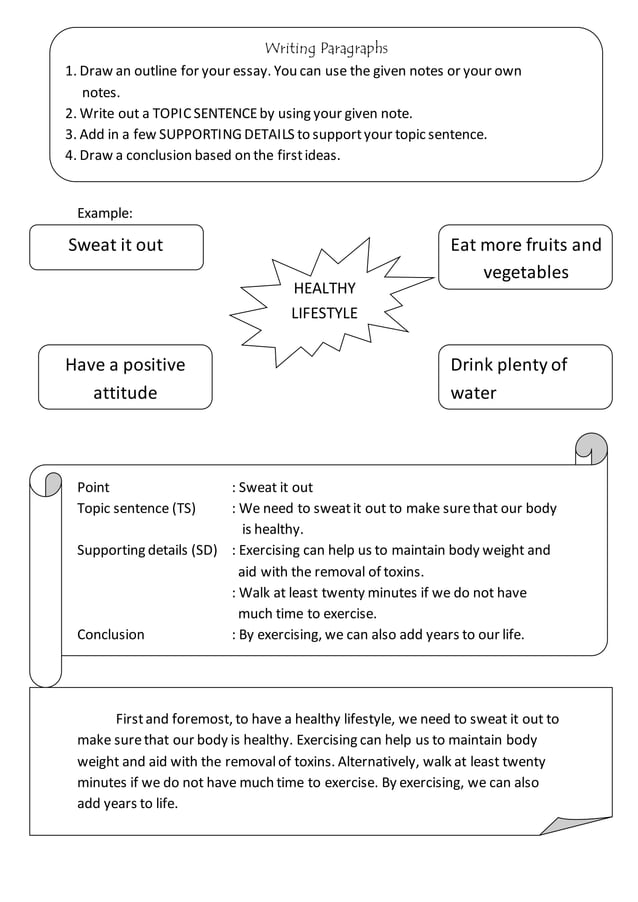 Easy way to teach Writing paragraphs | DOCX | Fitness and Exercise | Healthy Living