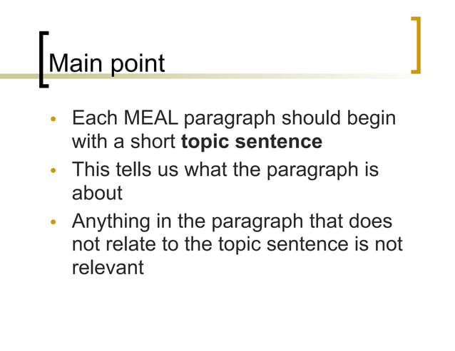 MEAL Plan for Writing Essay Paragraphs | PPT