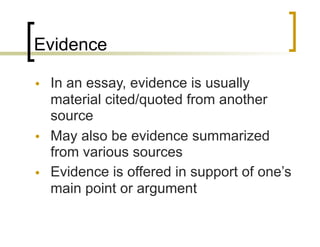 MEAL Plan for Writing Essay Paragraphs | PDF