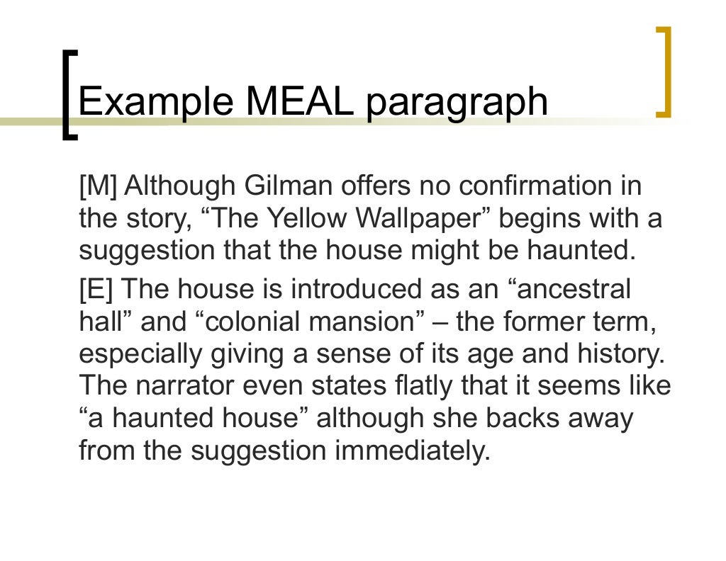 MEAL Plan for Writing Essay Paragraphs