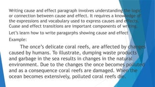 Writing paragraphs showing cause and effect.pptx
