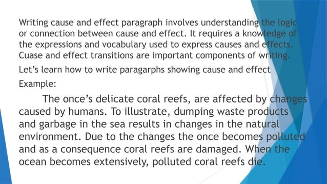 Writing paragraphs showing cause and effect.pptx